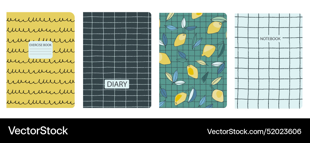 Cover page templates with hand drawn lemon Vector Image