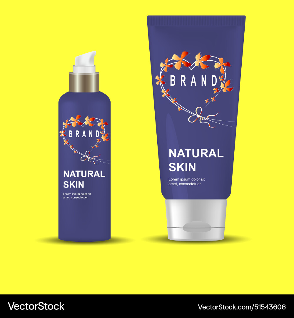 Design beauty template packaging Royalty Free Vector Image