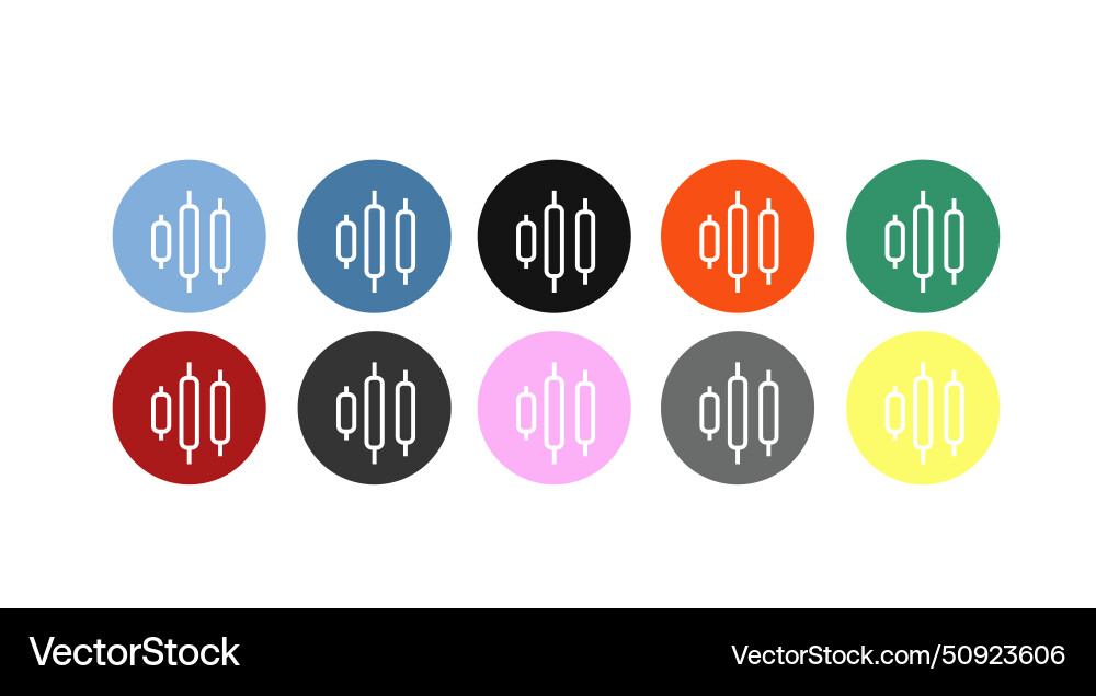 Isolated trading icon set Royalty Free Vector Image