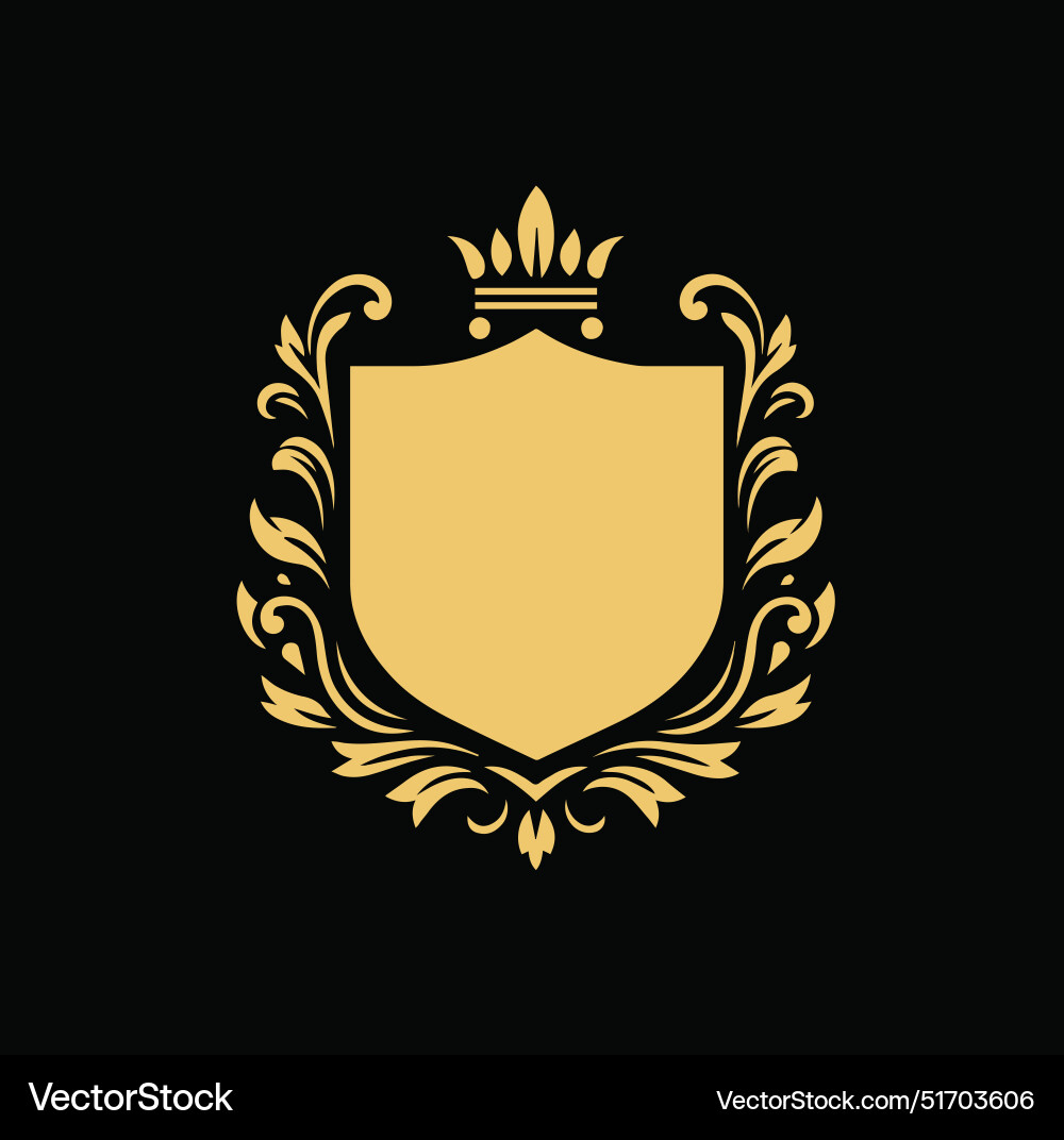 Royal shield logo Royalty Free Vector Image - VectorStock