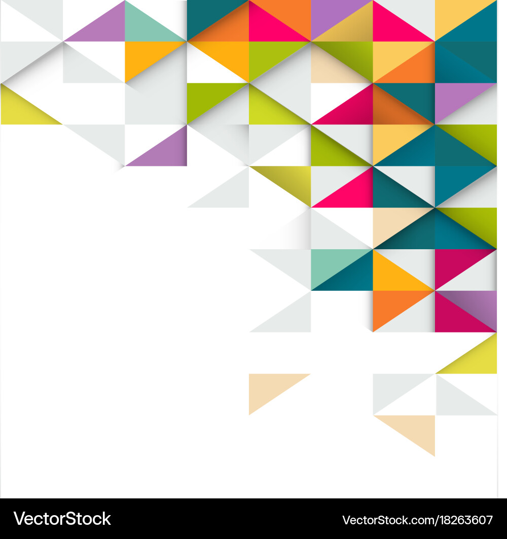 Abstract colorful triangle modern template Vector Image