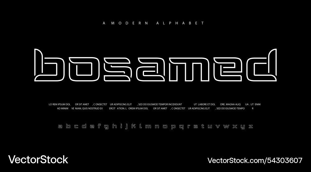 Abstract sport modern alphabet fonts Royalty Free Vector