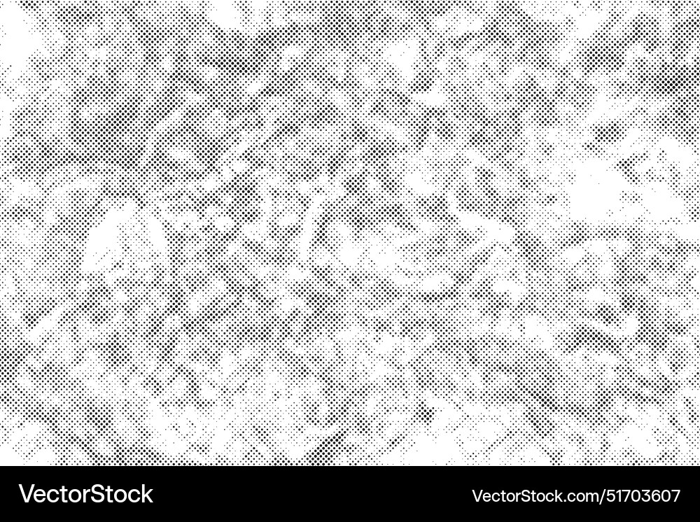 Black dots grunge halftone texture effect Vector Image