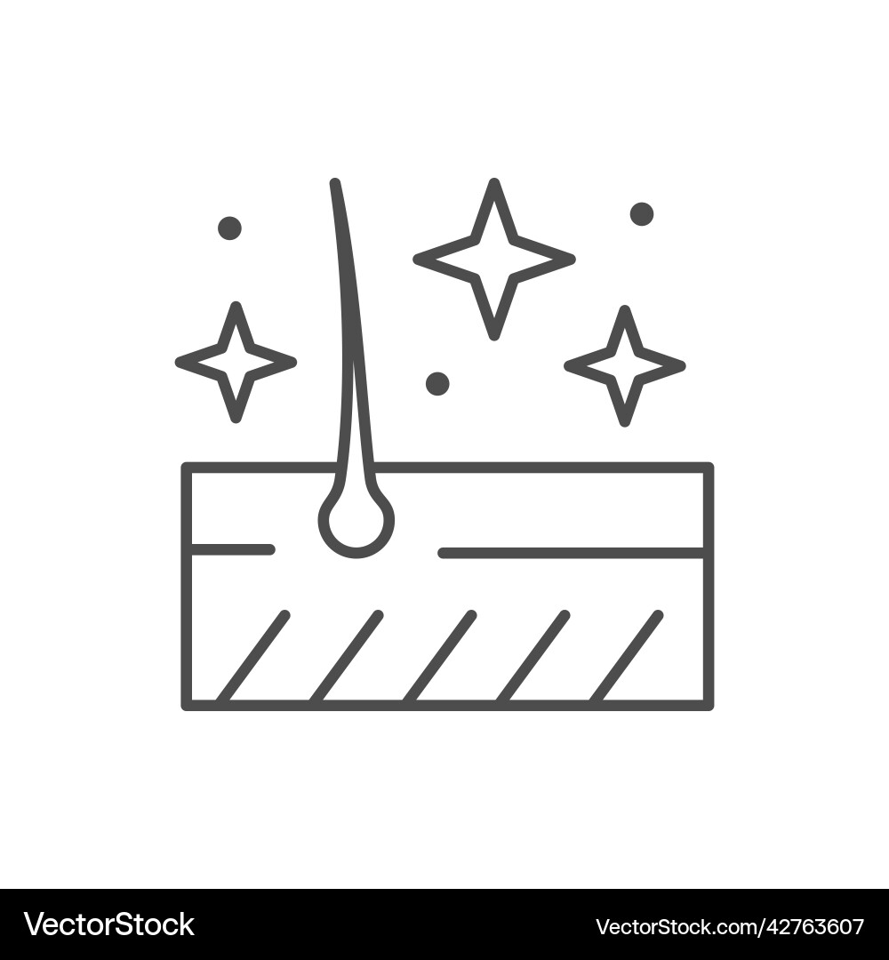 Clean hair line outline icon Royalty Free Vector Image