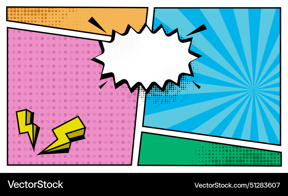 Comic page abstract colorful background template – Free Vector ...