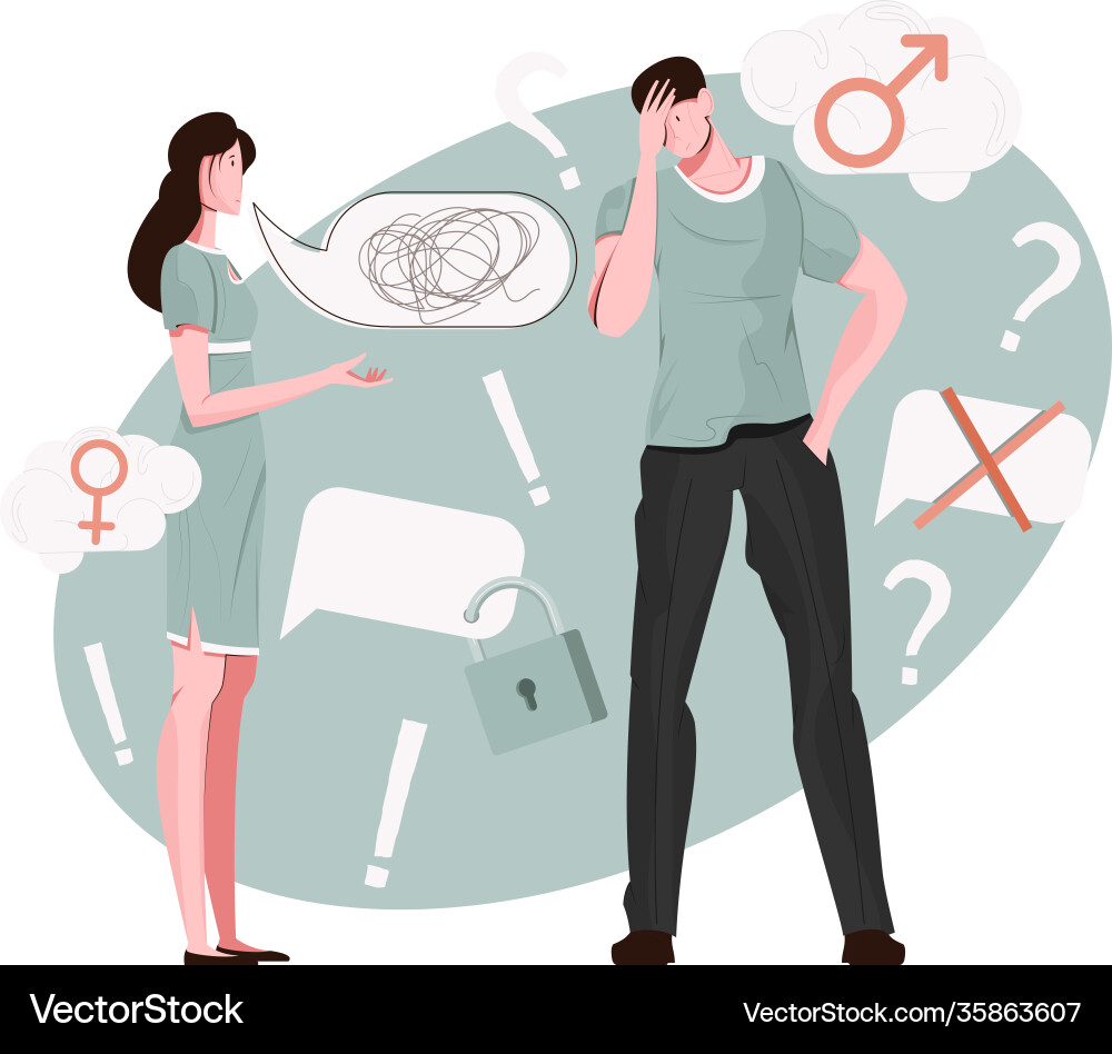 Family problem concept Royalty Free Vector Image