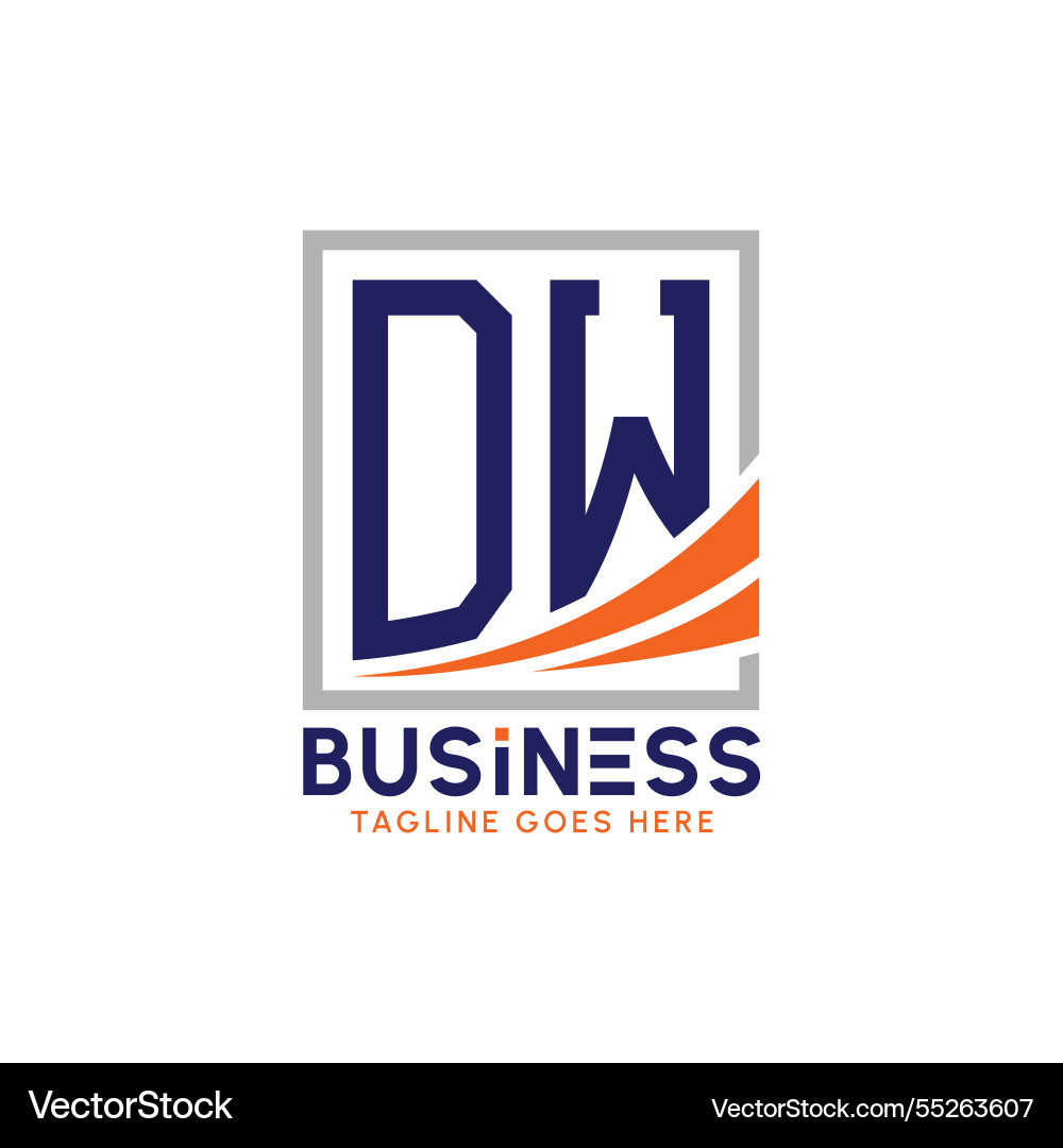 Letter dw business logo modern Royalty Free Vector Image