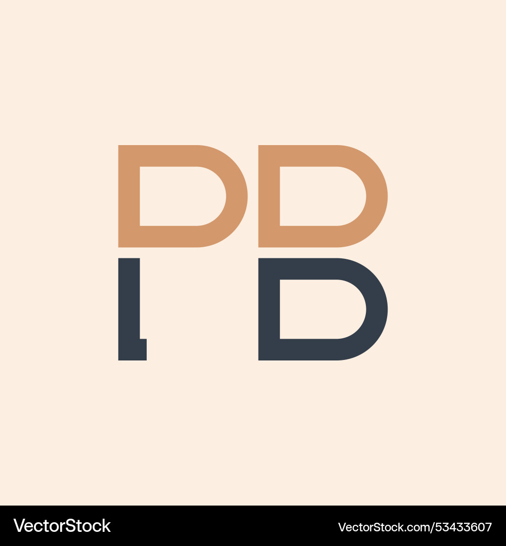 Modern pb letter logo design creative Royalty Free Vector