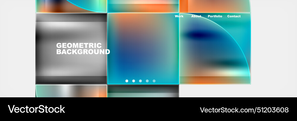 A set of geometric squares with blurred Royalty Free Vector