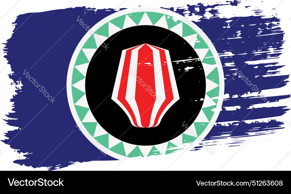 Bougainville flag wide brush stroke on Royalty Free Vector