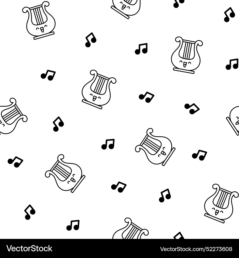 Cute musical instruments coloring page Royalty Free Vector