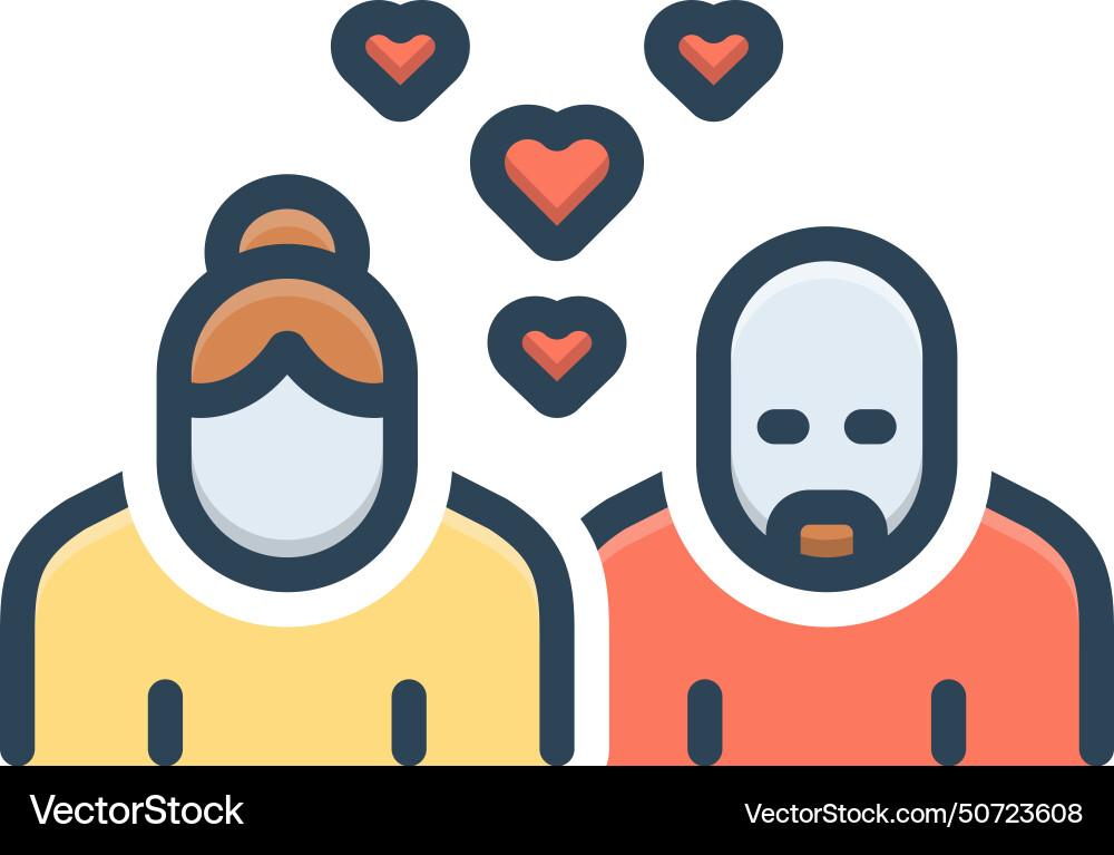 Elderly couple Royalty Free Vector Image - VectorStock