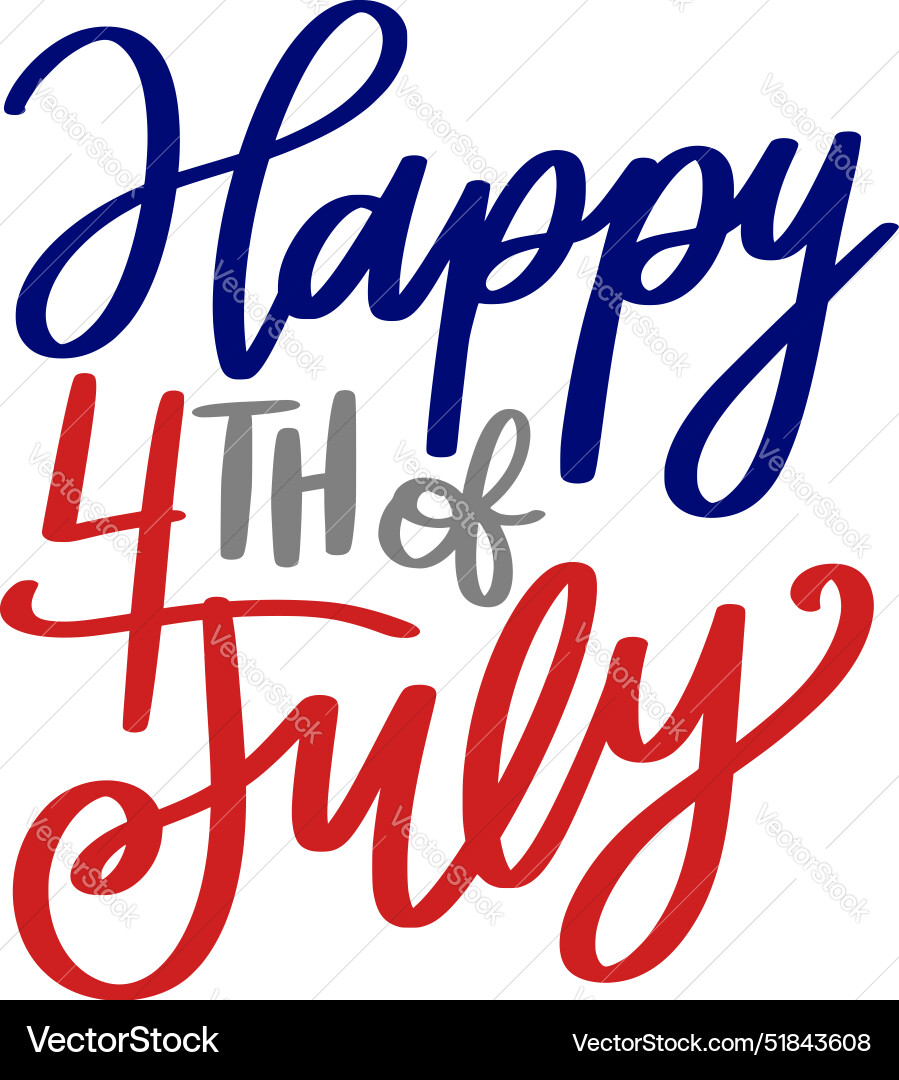 Happy 4th of july svg Royalty Free Vector Image