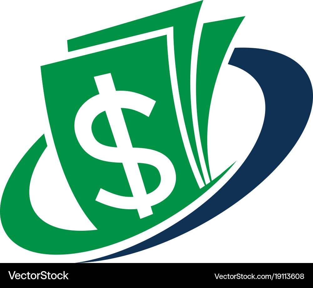 Logo for financial management Royalty Free Vector Image