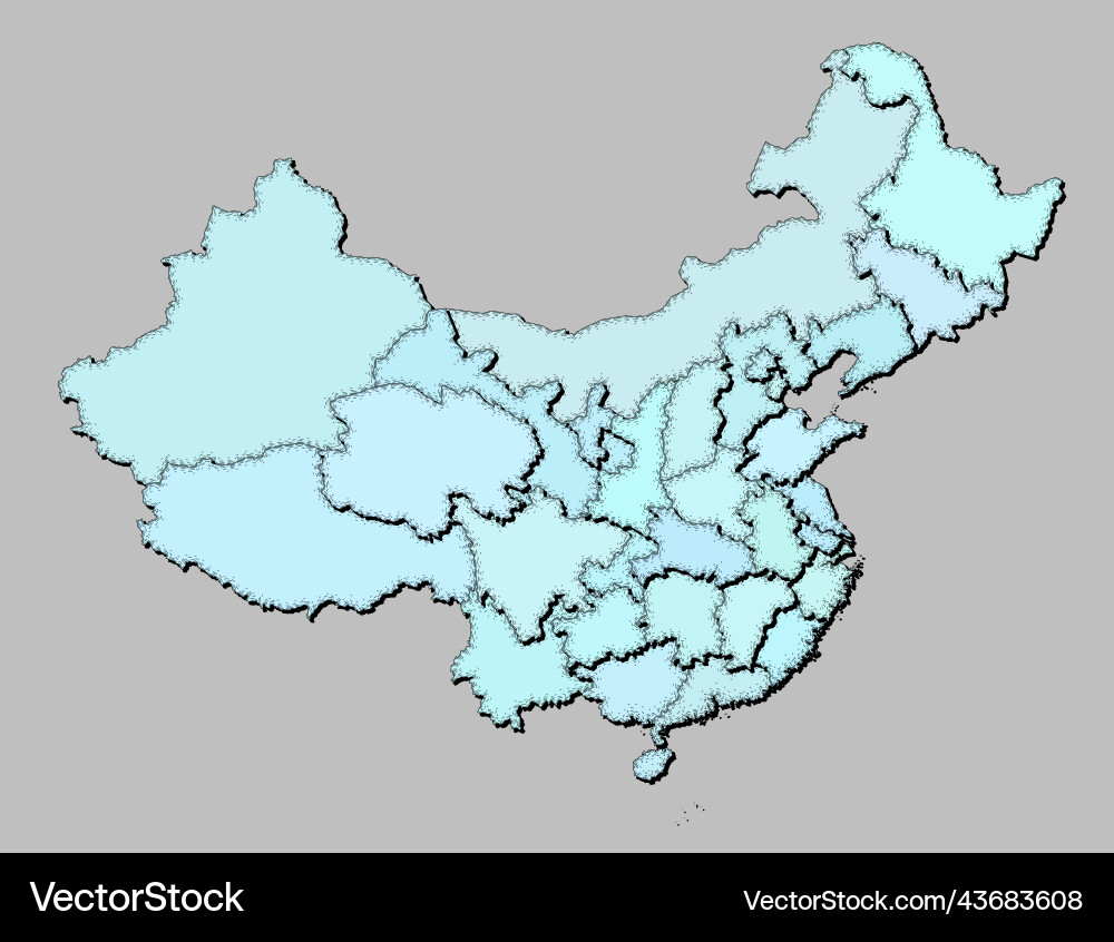 Map of china Royalty Free Vector Image - VectorStock
