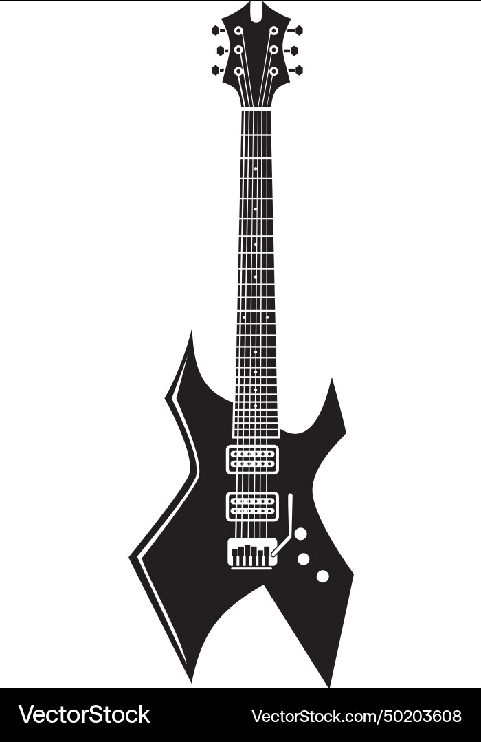 Metal guitar Royalty Free Vector Image - VectorStock