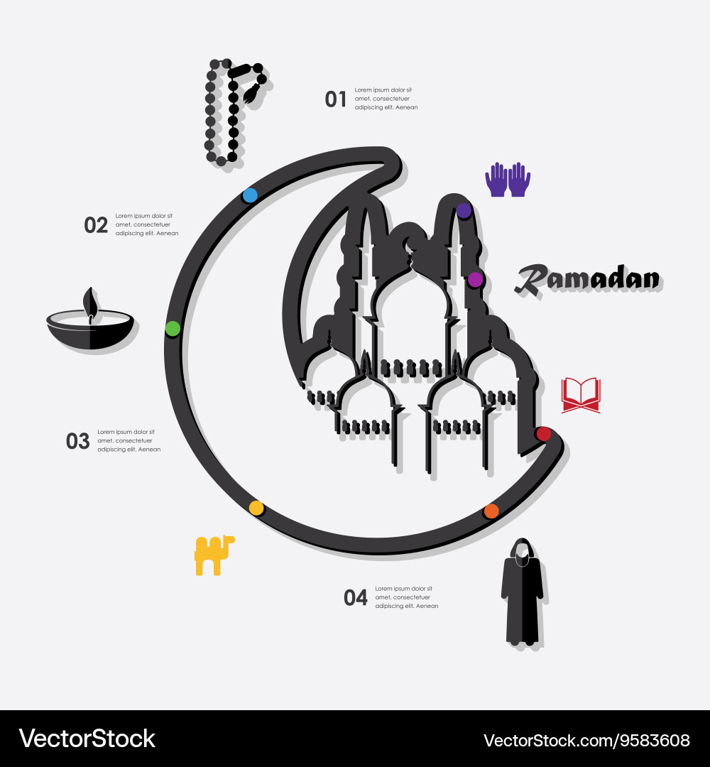 Ramadan infographic Royalty Free Vector Image - VectorStock