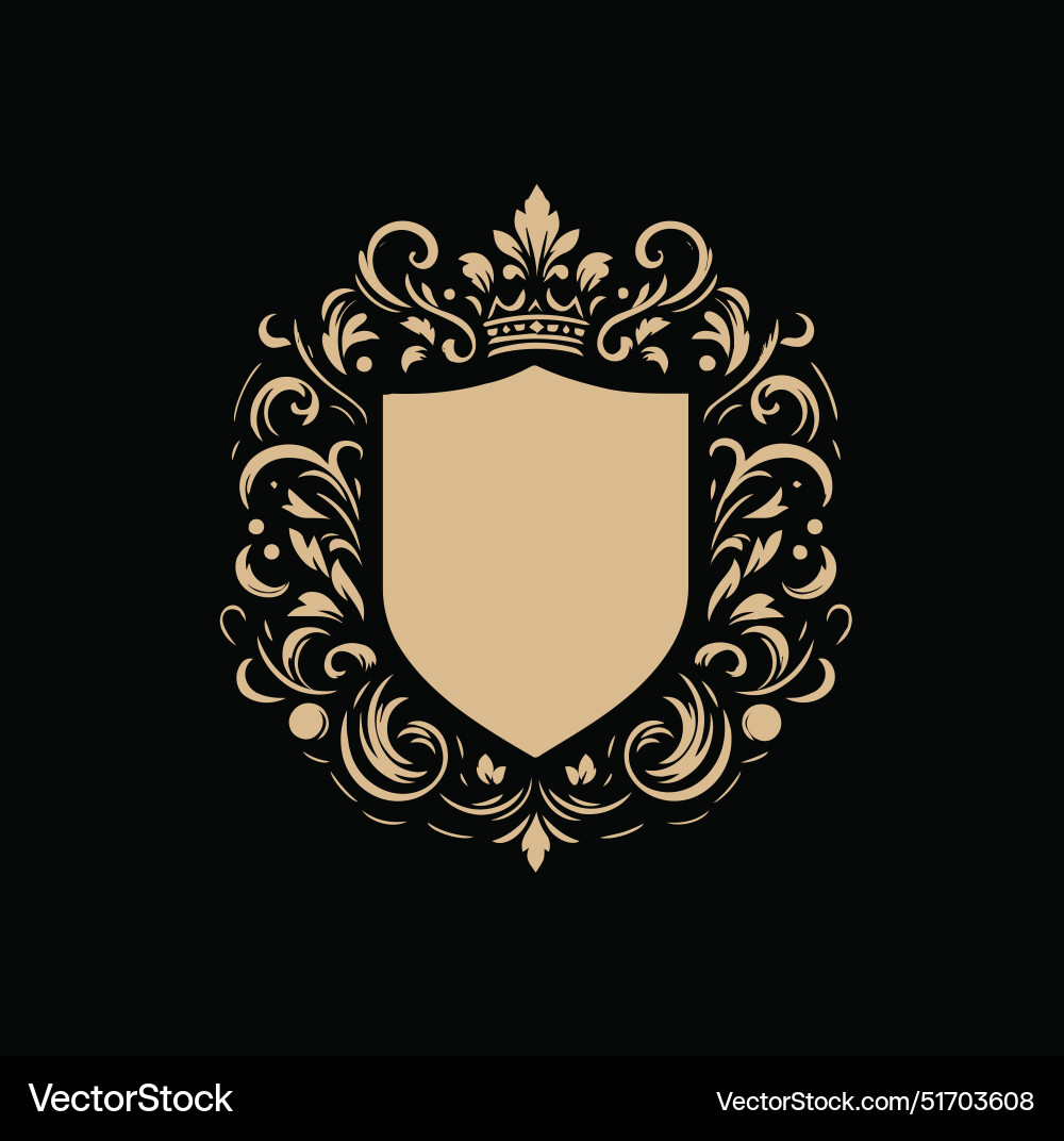 Royal shield logo Royalty Free Vector Image - VectorStock