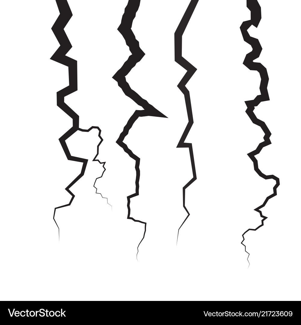 Cracks on Rough Surface Royalty Free Vector Image