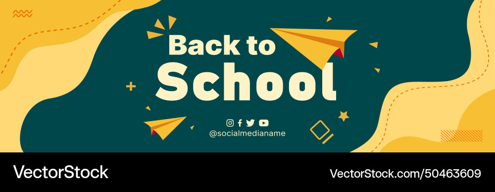 Education banner template design Royalty Free Vector Image