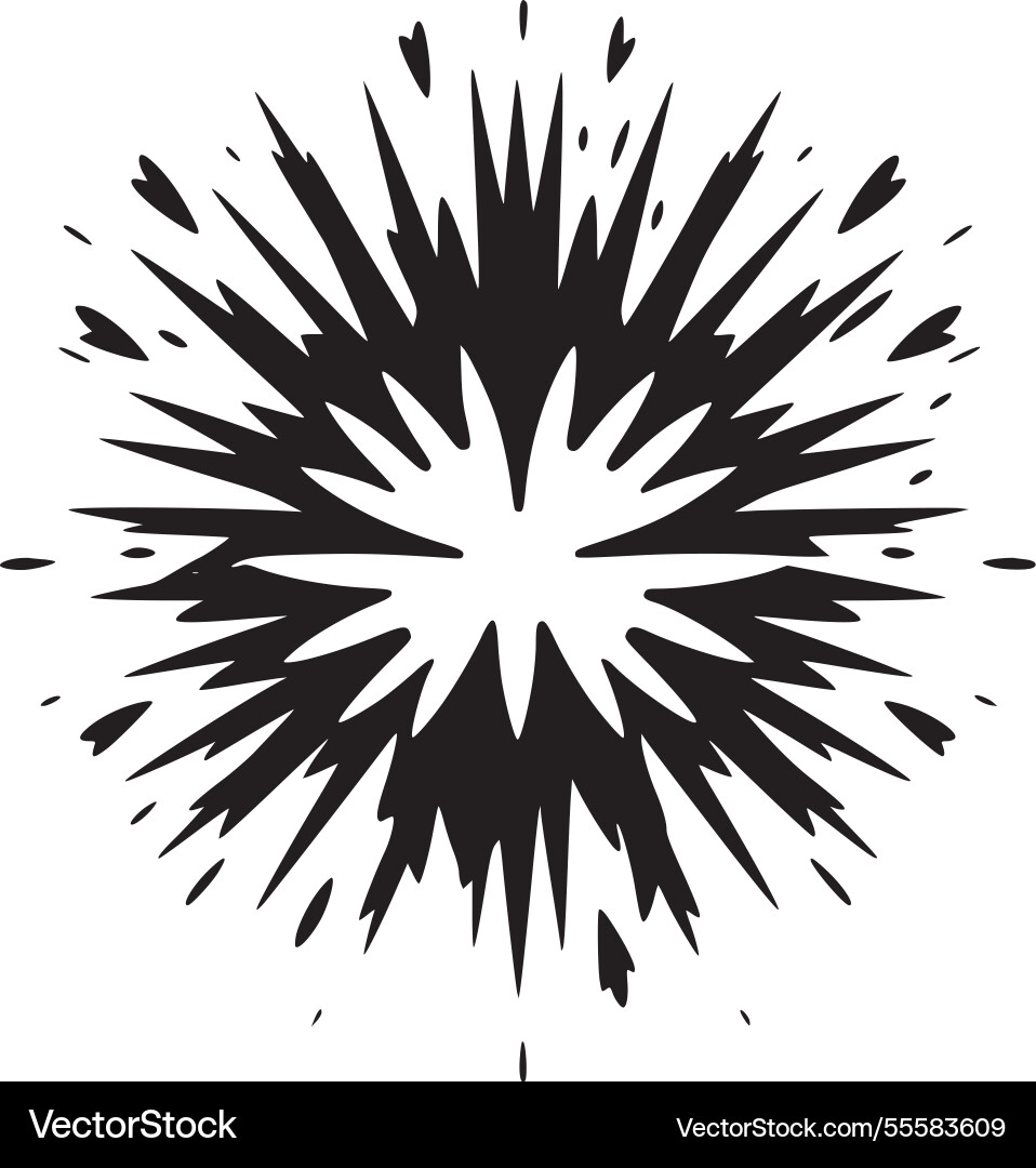 Explosion - minimalist and flat logo Royalty Free Vector