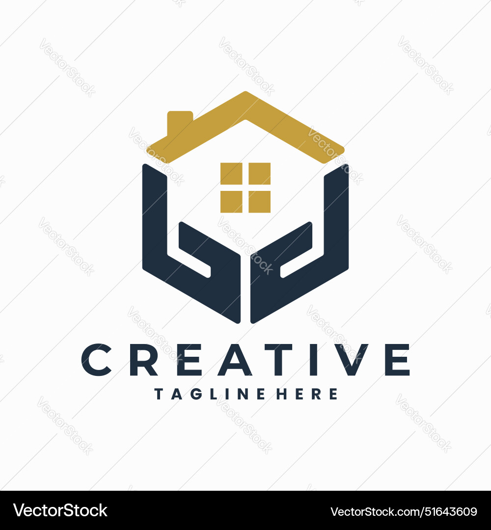 Home hand logo Royalty Free Vector Image - VectorStock