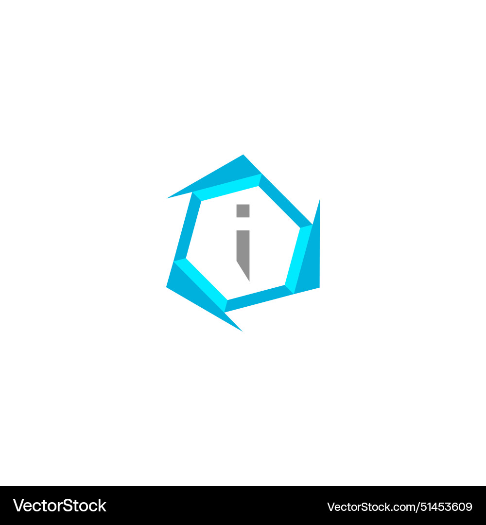 Letter i professional logo icon for tech business Vector Image