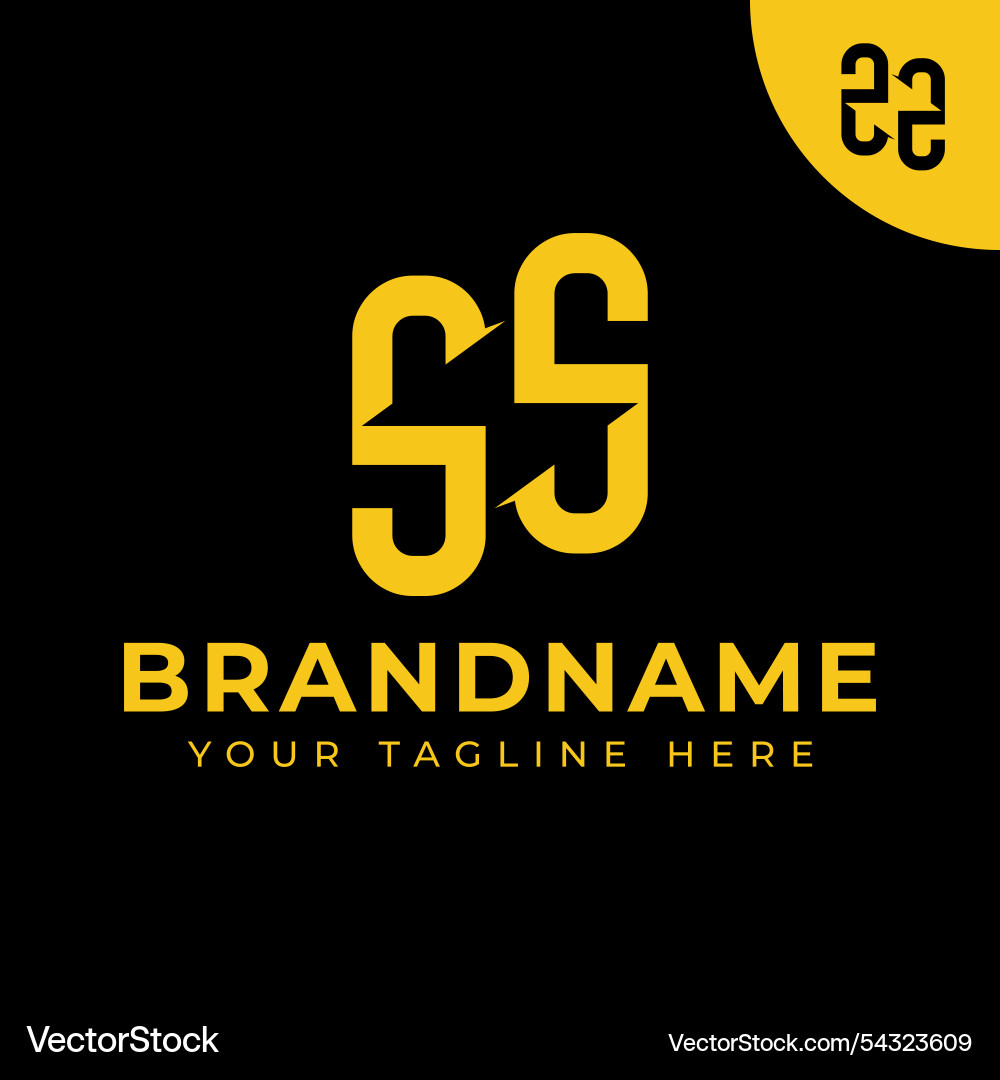 Letters ss or zz power modern logo symbolizing Vector Image