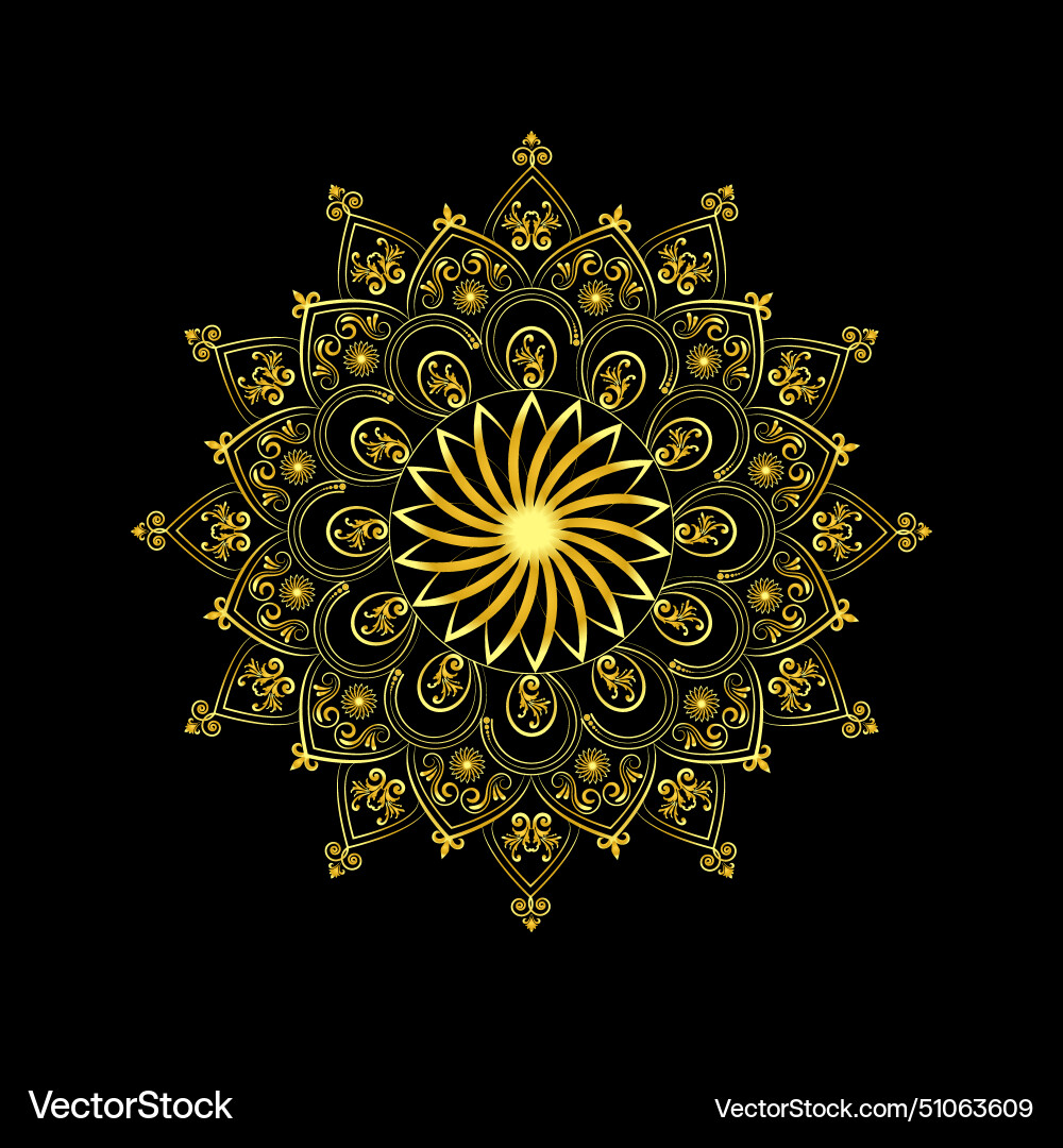 Round shape mandala background Royalty Free Vector Image