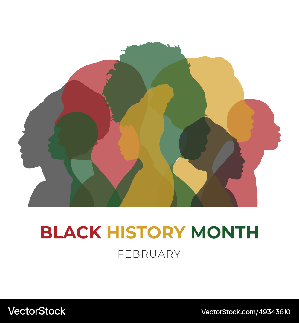 Black History Month Silhouettes Royalty Free Vector Image