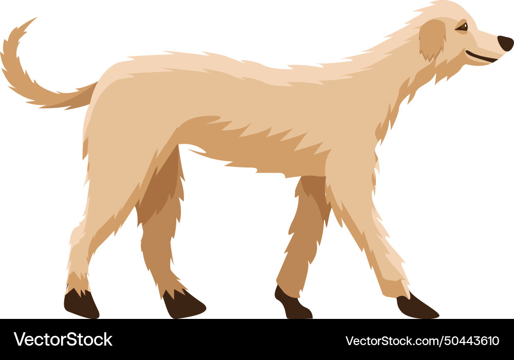 Cute dog walking isolated Royalty Free Vector Image