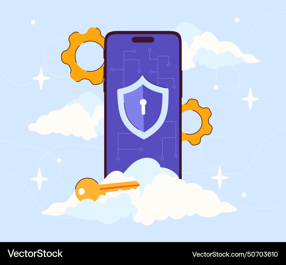 Digital data protection Royalty Free Vector Image