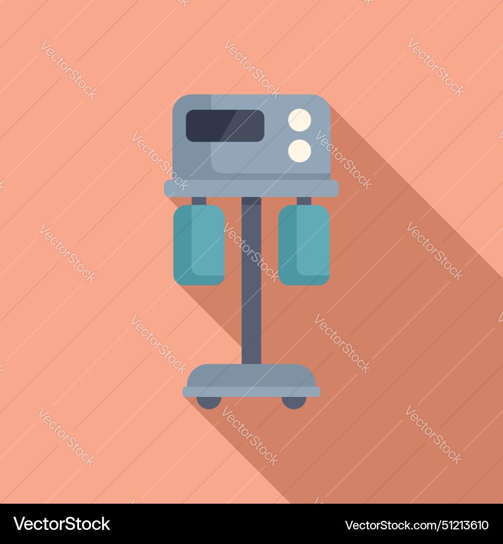 Liposuction clinical device icon flat Royalty Free Vector