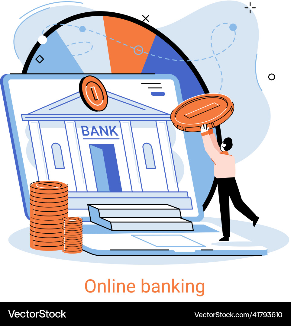 Online banking platform remote bank service Vector Image