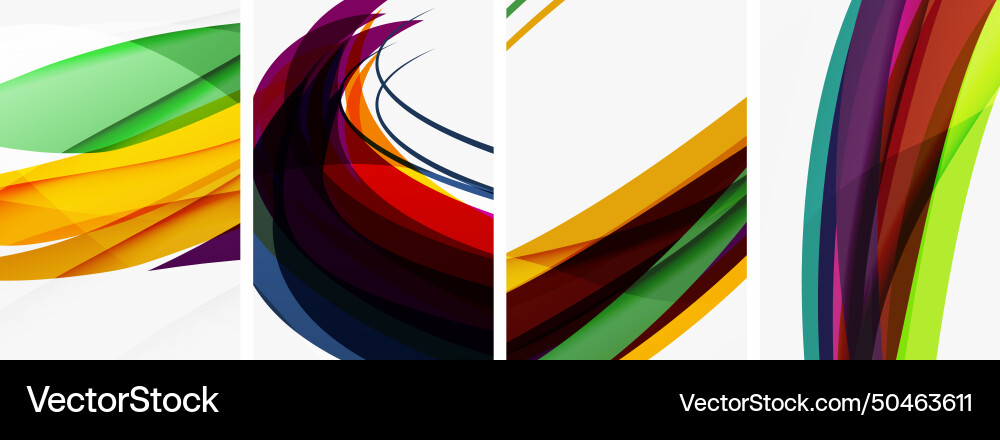 Abstract colorful wave posters for wallpaper Vector Image