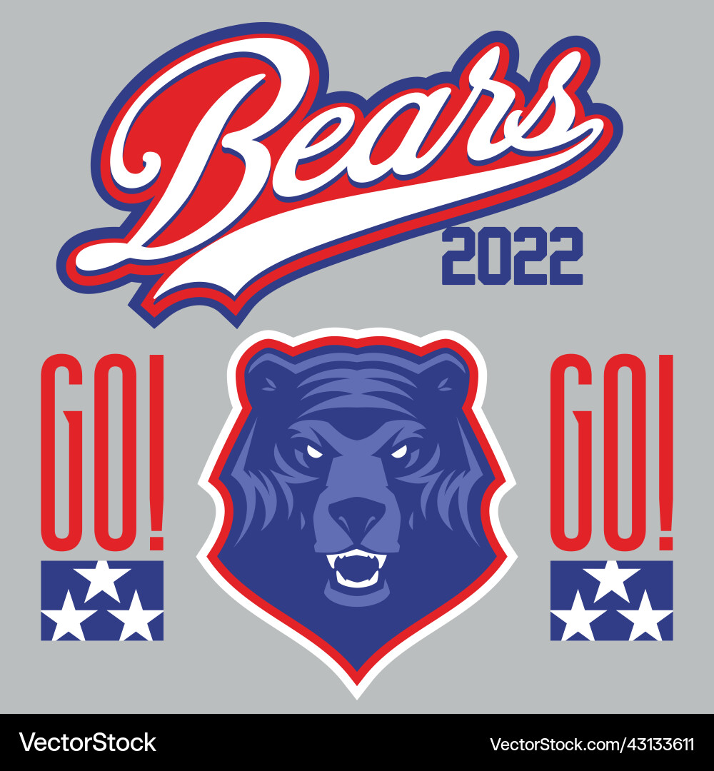 Bear mascot logo design Royalty Free Vector Image