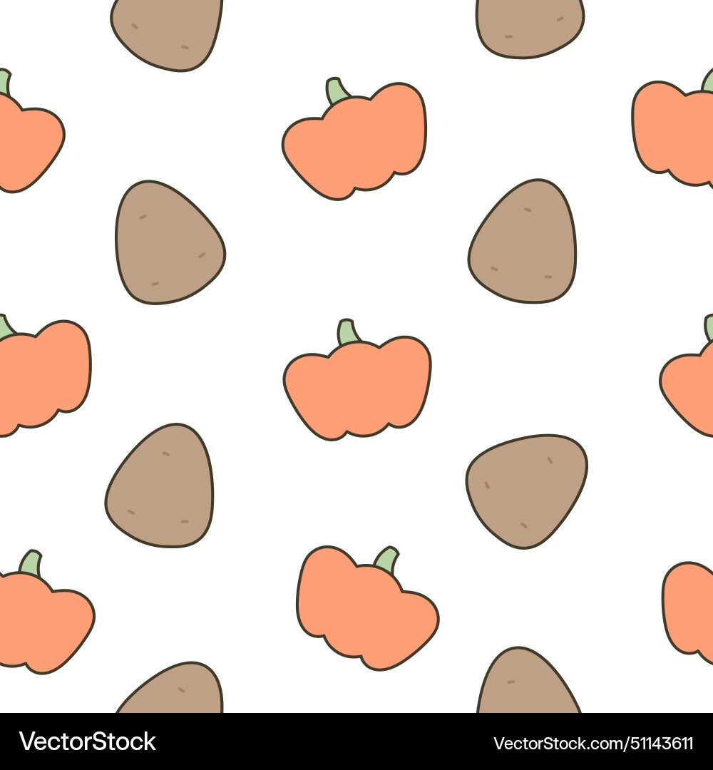 Cartoon farm elements and characters seamless Vector Image