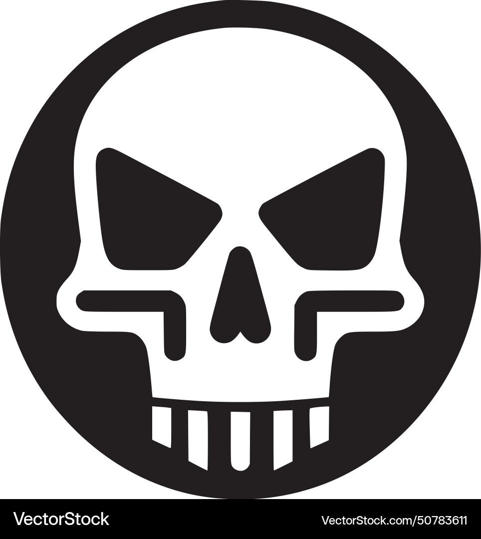 Death - minimalist and flat logo Royalty Free Vector Image