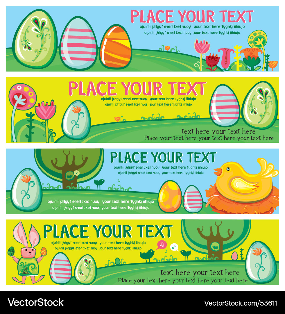 Easter banner Royalty Free Vector Image - VectorStock
