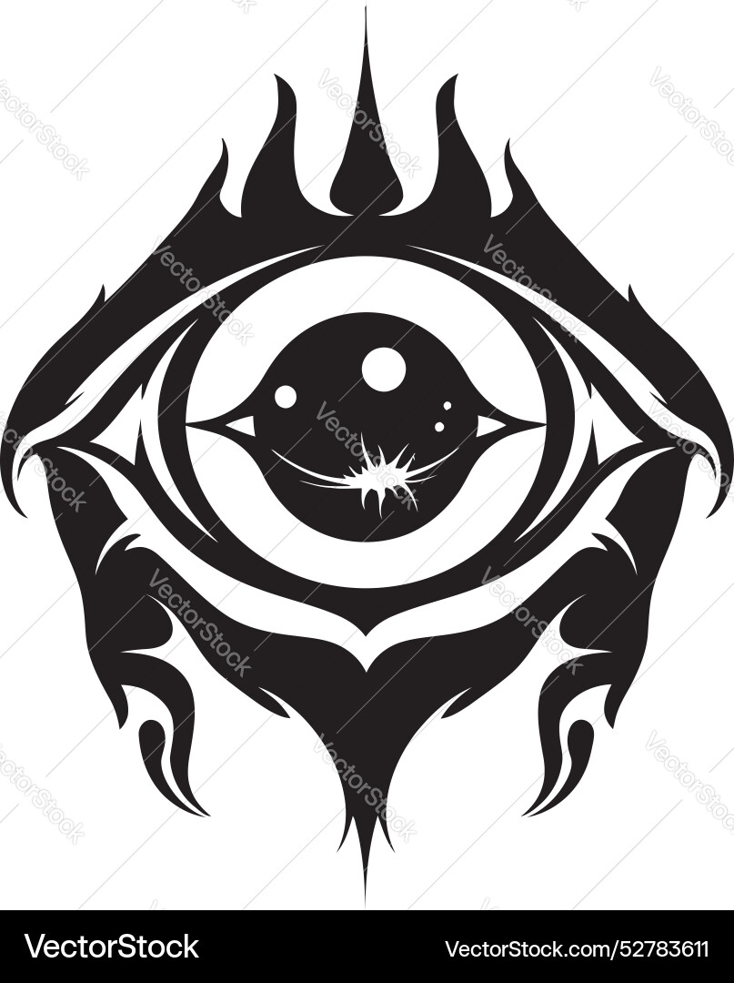 Hellfire gaze sinister seer dark delusion devils Vector Image