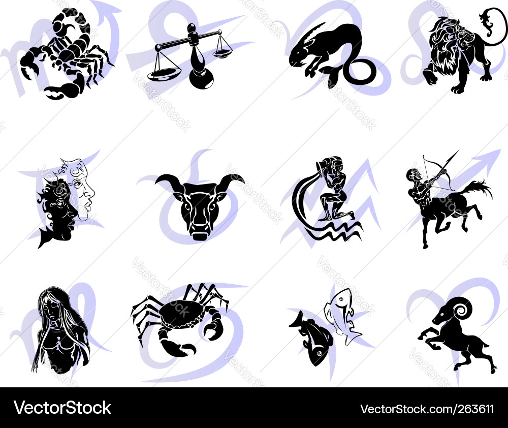 Horoscope zodiac star signs Royalty Free Vector Image