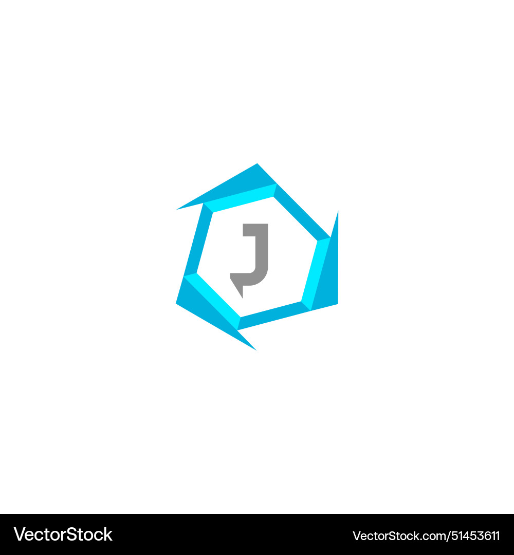 Letter j professional logo icon for tech business Vector Image