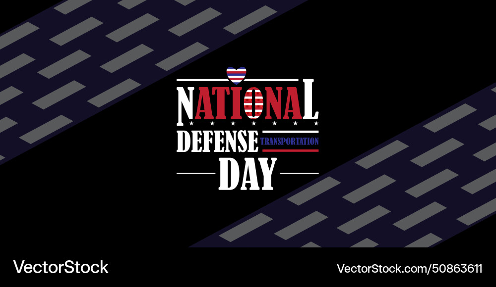 National defense transportation day stish text Vector Image