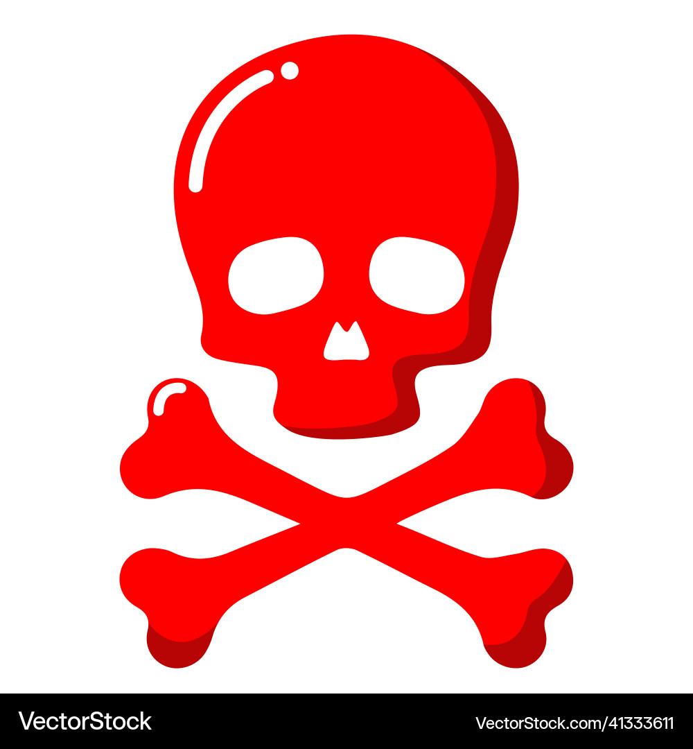 Red skull symbol Royalty Free Vector Image - VectorStock