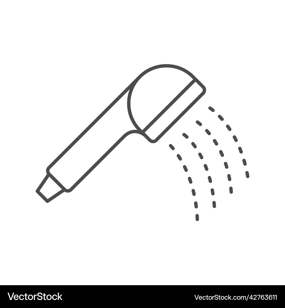 Shower head line outline icon Royalty Free Vector Image