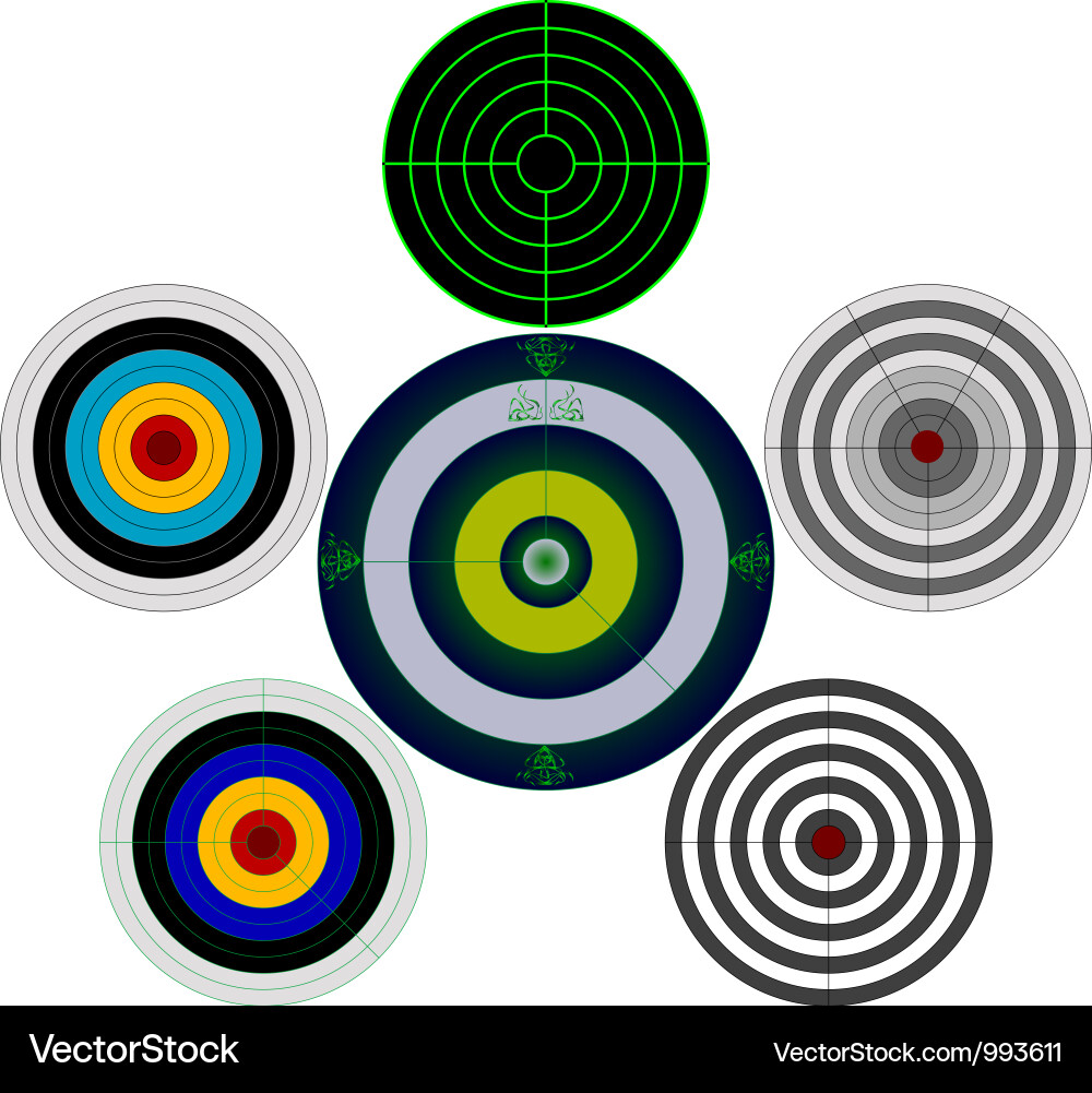 Targets Collection - Shooting Rings Royalty Free Vector