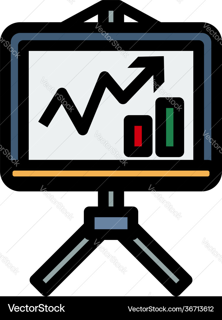 Analytics stand icon Royalty Free Vector Image