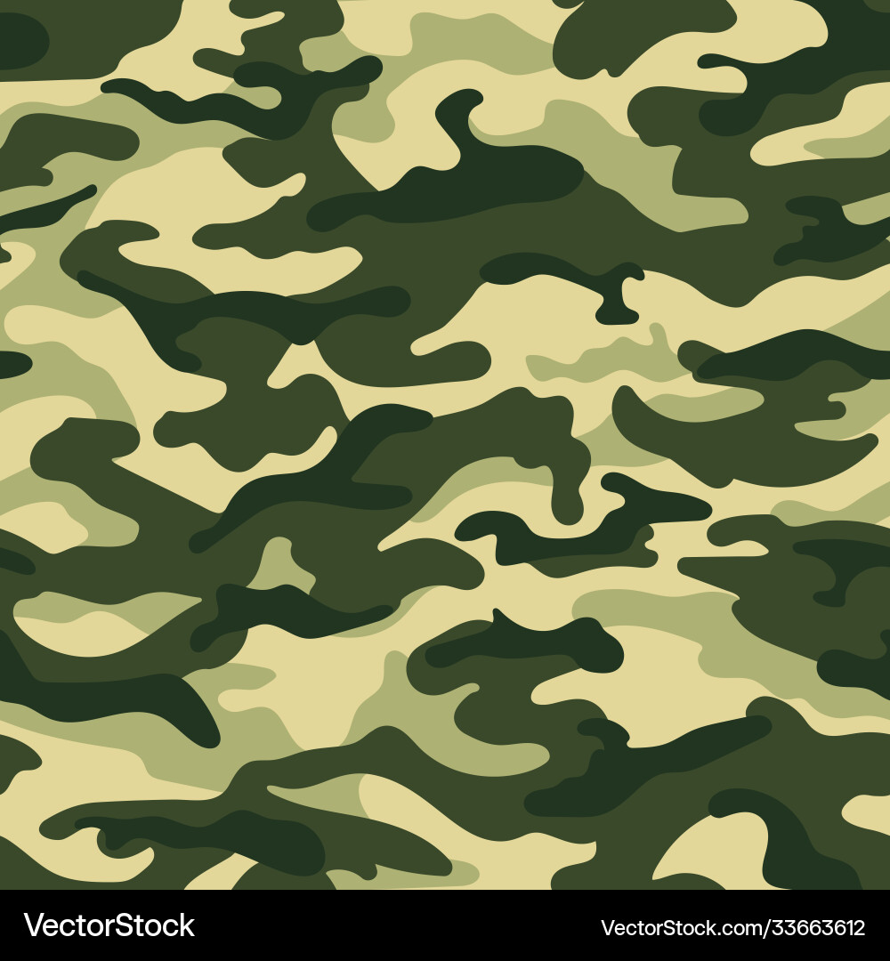 Army camouflage seamless pattern green colors Vector Image