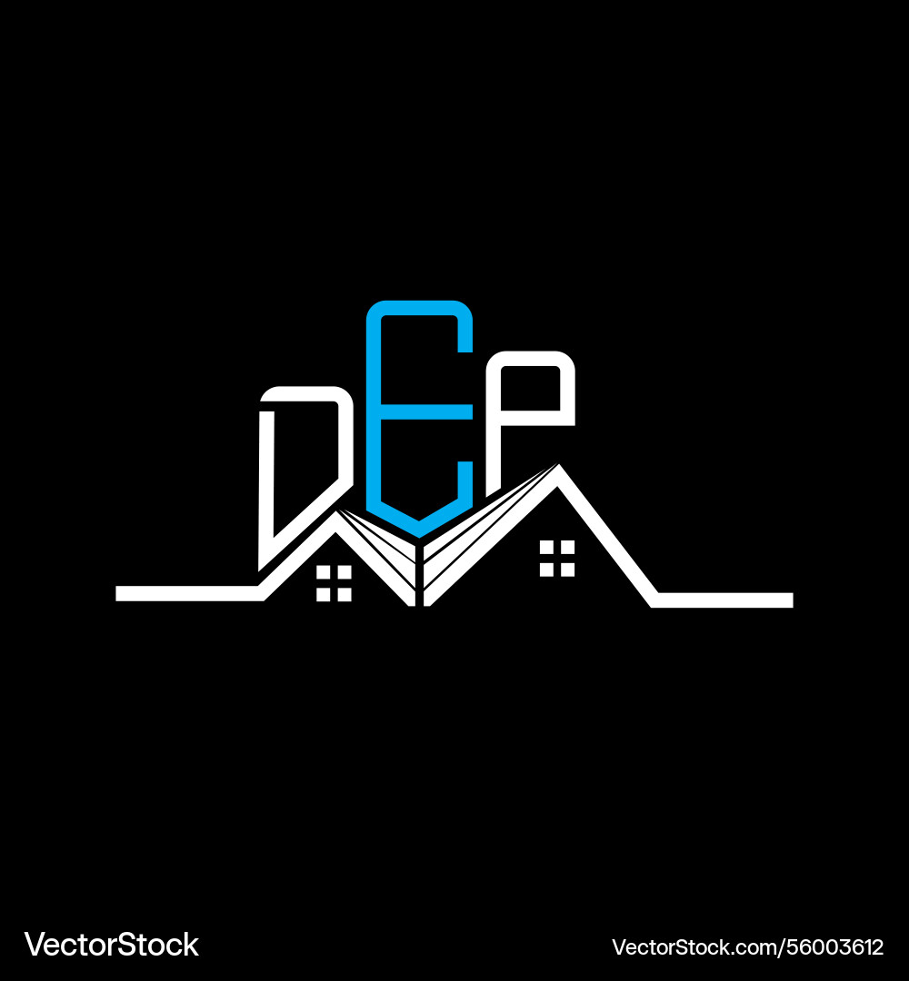 Dep real state logo design dep simple and modern Vector Image
