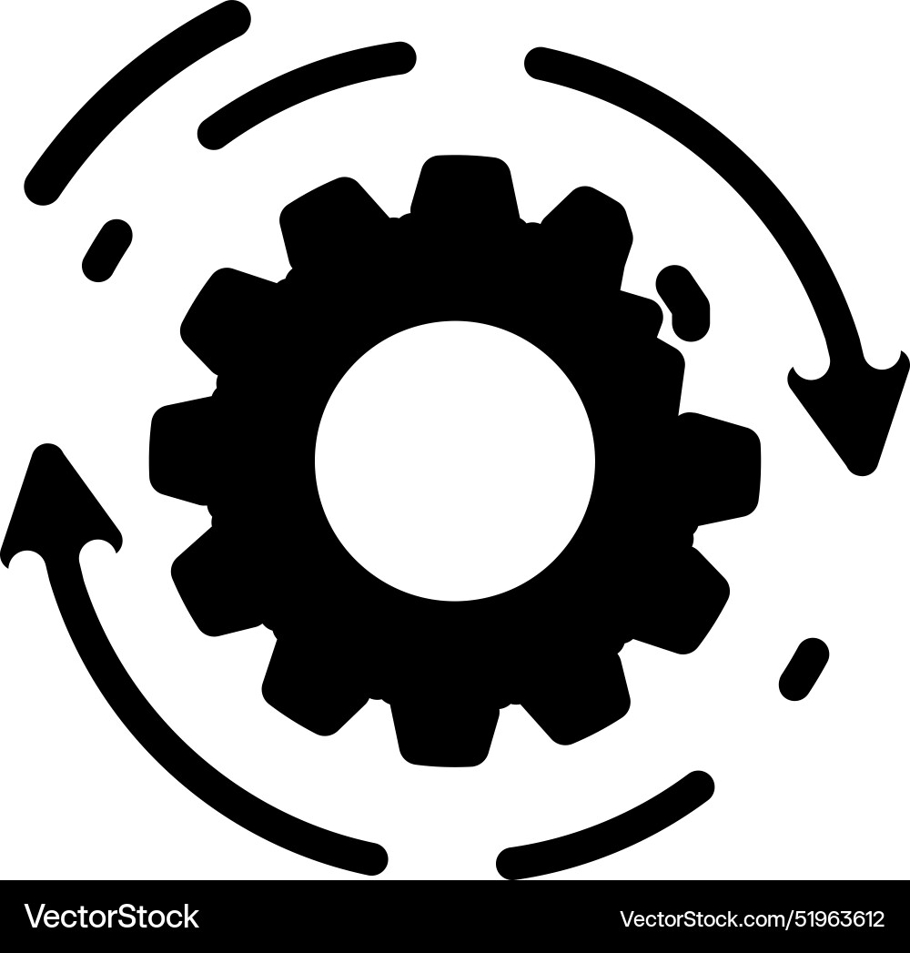 Disaster recovery business process glyph icon Vector Image